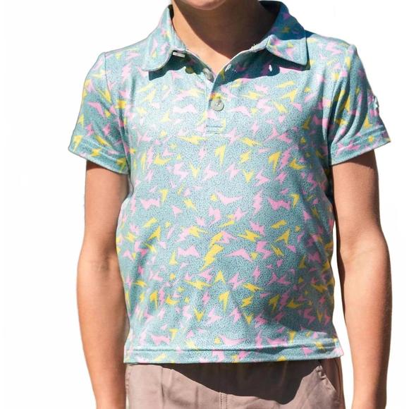 BURLEBO | Shirts & Tops | New Burlebo Kids Performance Polo In Electric ...